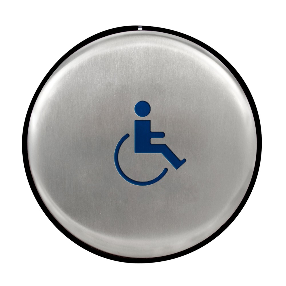 BEA 6" Round Push to Open Panther Plate (Accessibility Logo Only, 900 ...