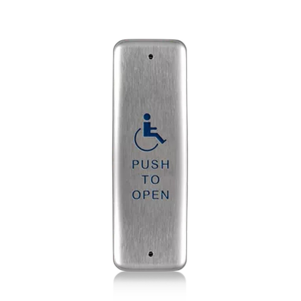 BEA 1.75" x 4.5" Jamb Stainless Steel "Push to Open" Push Plate with ...