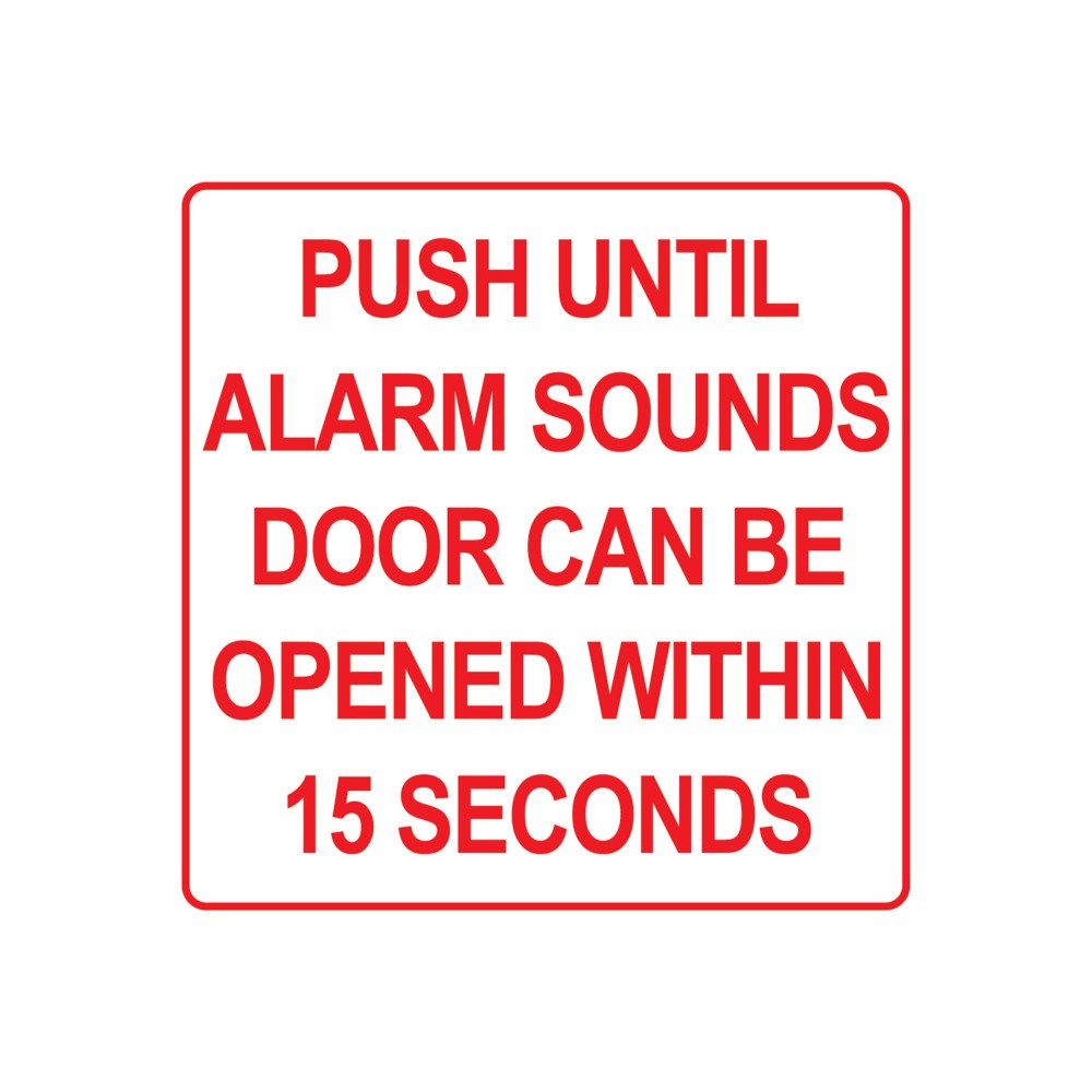 BEA Signage for Delayed Egress - 50-0336 - Gate Opener Safety
