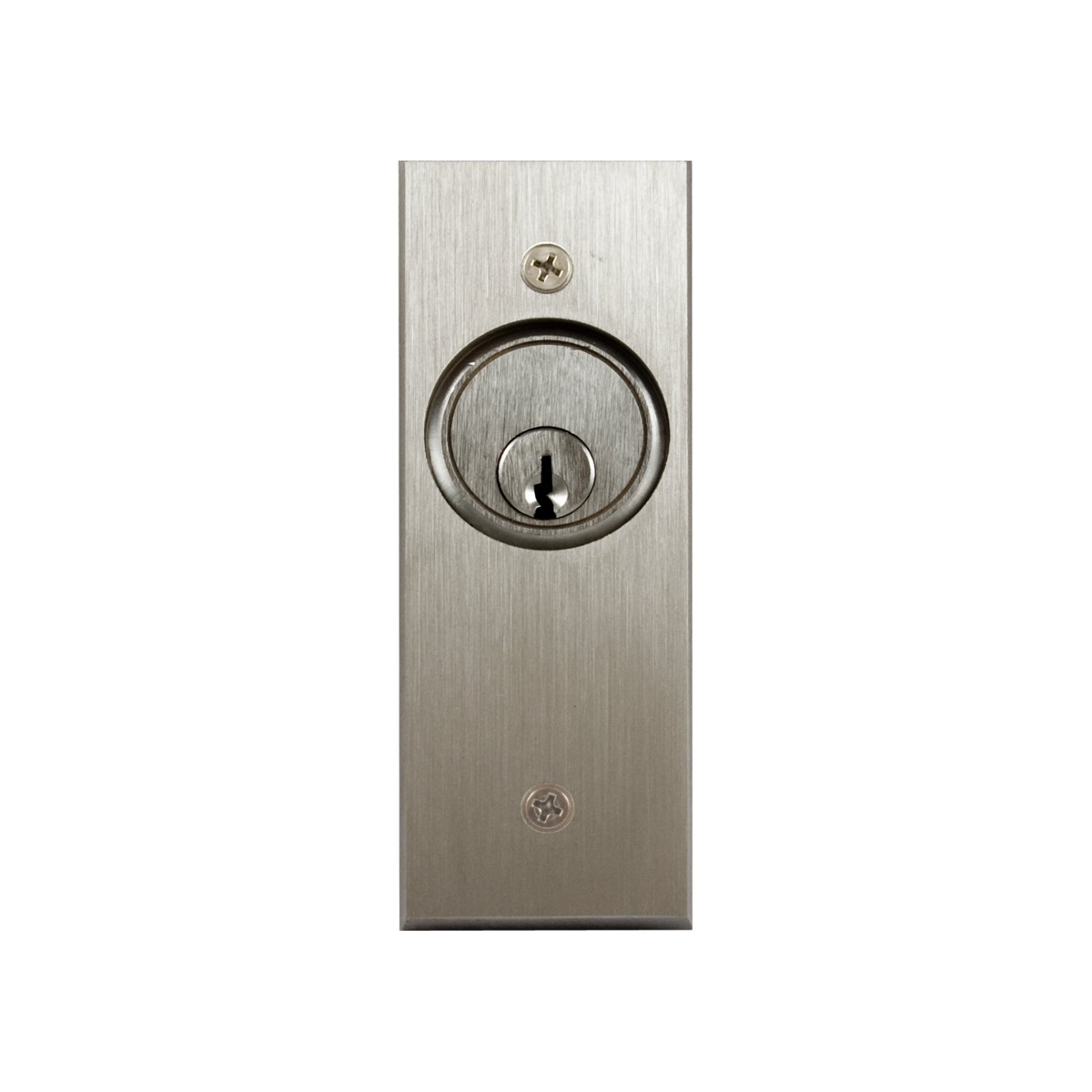 BEA 1/4" Aluminum Jamb Style Momentary Keyswitch (1-3/4" x 4-3/4" x 1/2 ...
