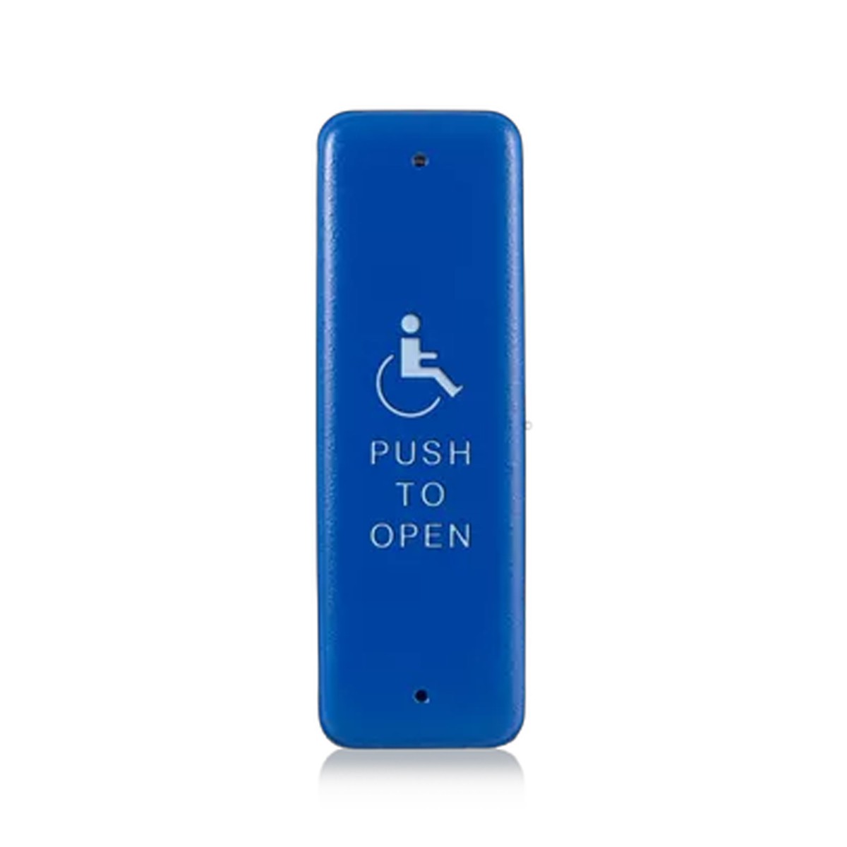 BEA Jamb Stainless Steel "Push to Open" Push Plate (Text & Blue ...