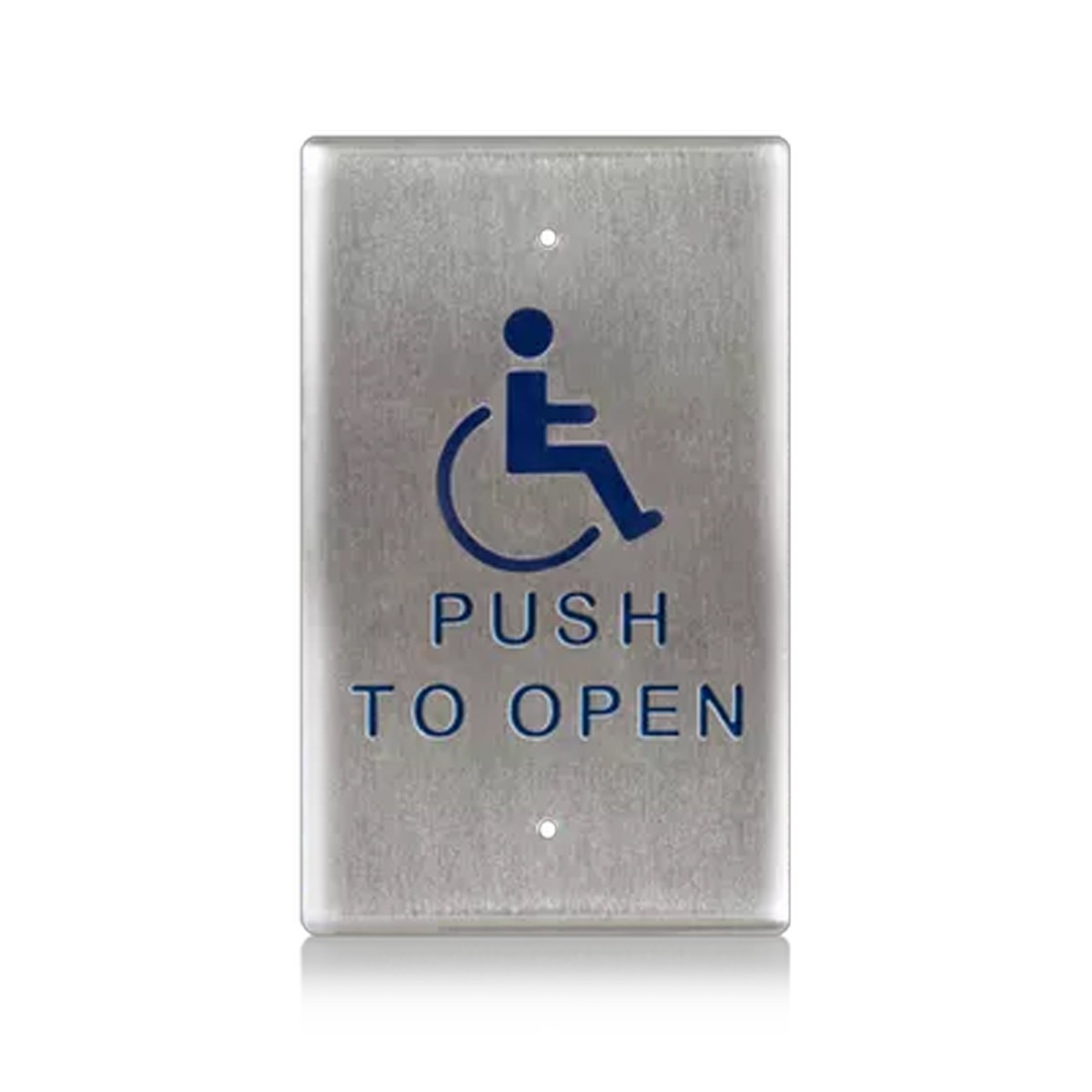 BEA 2" x 4" Rectangular Stainless Steel "Push to Open" Push Plate (Text ...