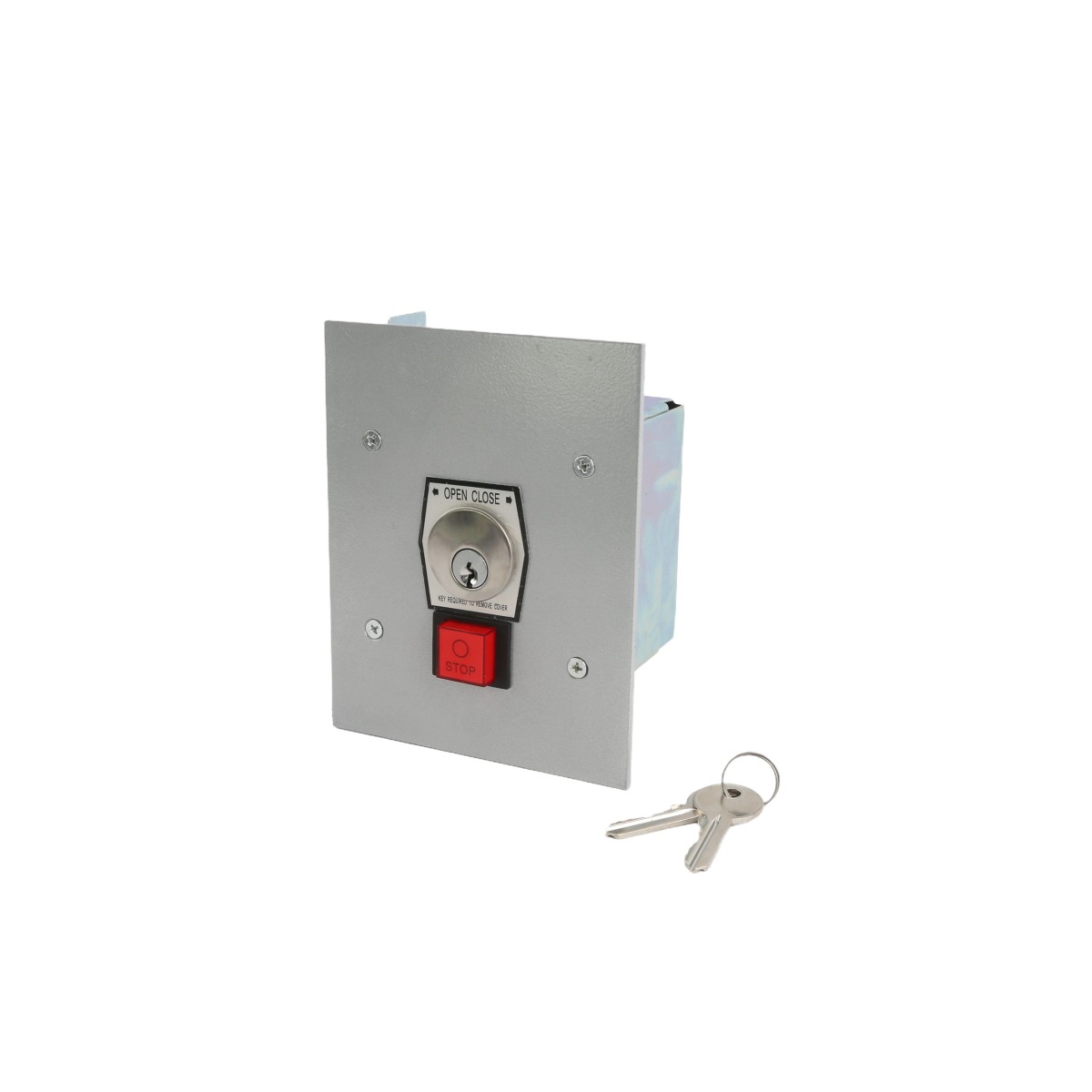 Flush Mount Keyswitch with Stop - MMTC 1KFS - Gate Opener Safety