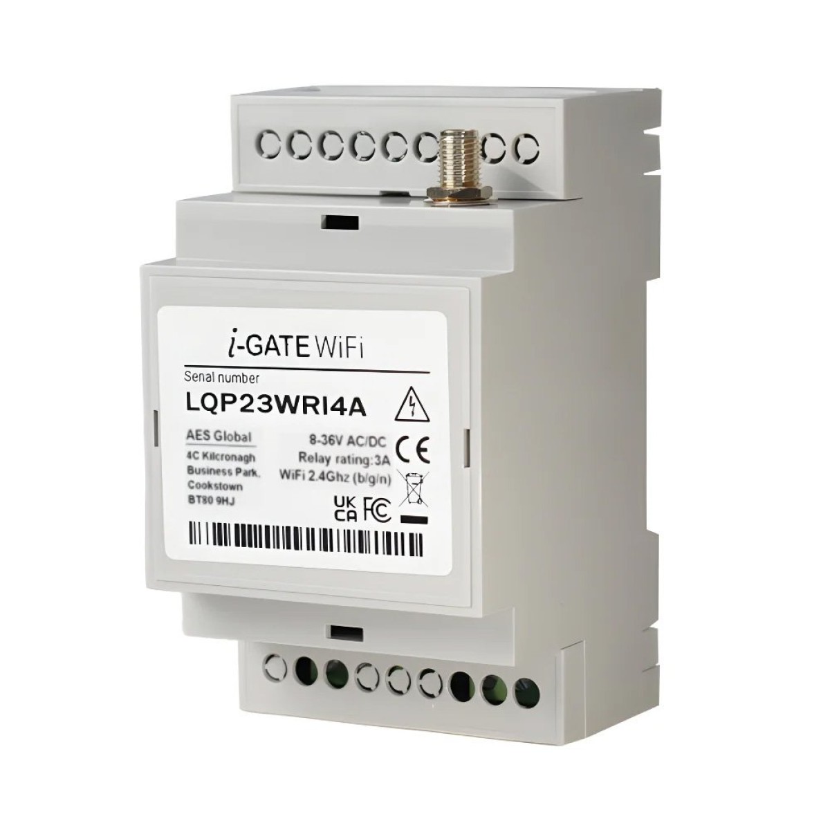 AES iGate-WiFi IP Gate Opener 1 Relay Output DIN Rail Fitting - IGATE ...