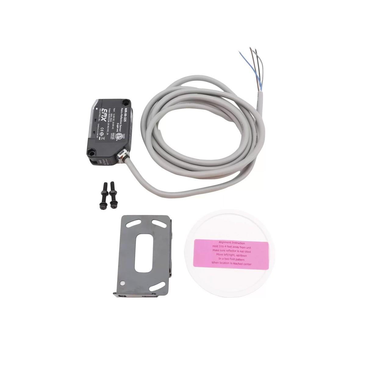 EMX Retro-Reflective Photo Eye Gate Opener (50' Range) - NIR-50-325 ...