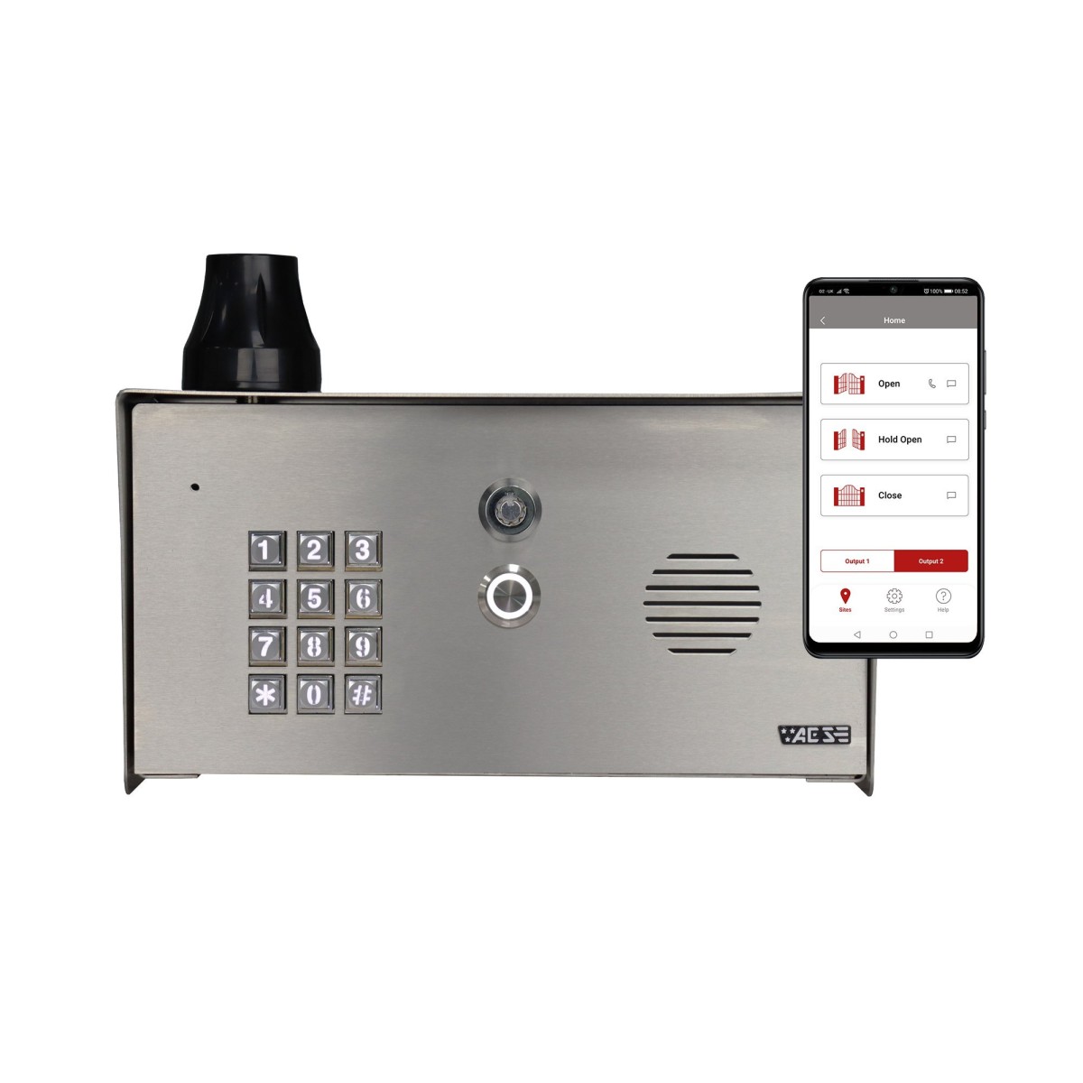 AES Cellcom PRIME Stainless Steel Pedestal with Keypad 4G (Stainless Steel) - PRIME7-PSK-US ...