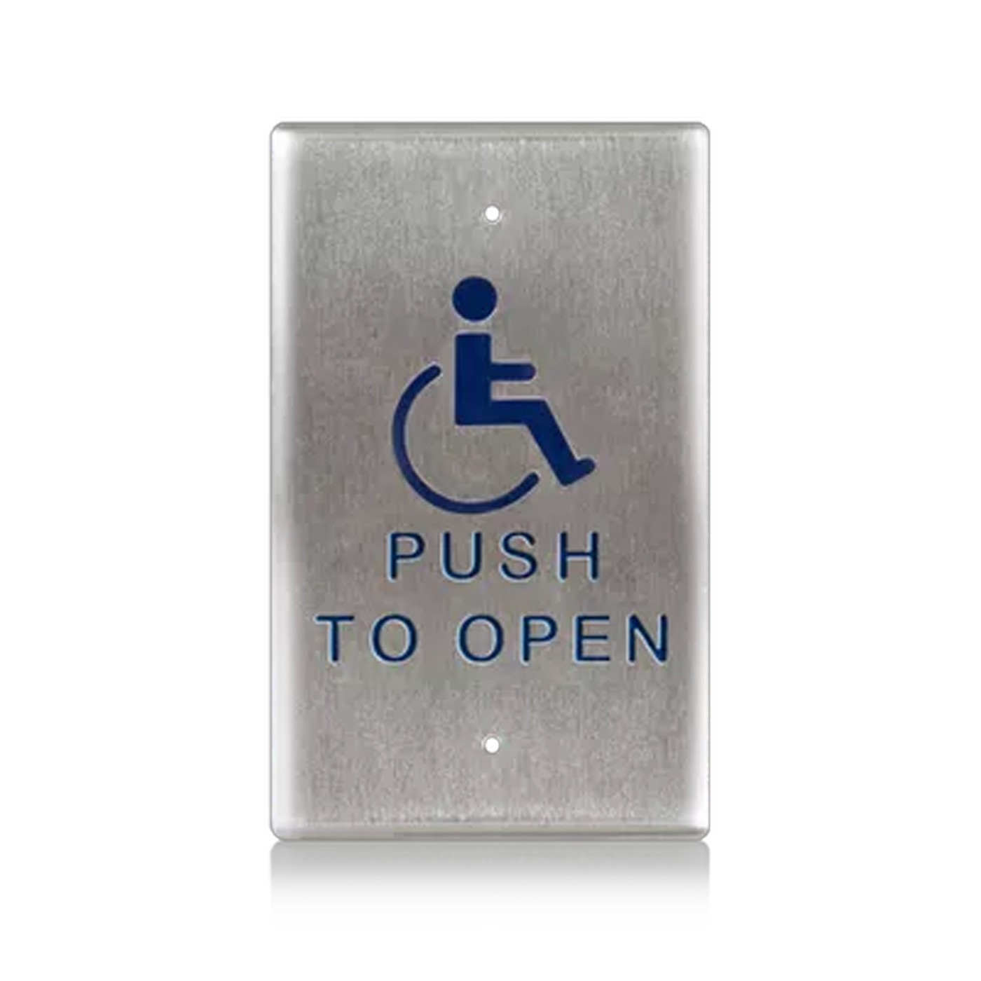 BEA 2" x 4" Rectangular Stainless Steel "Push to Open" Push Plate (Text ...