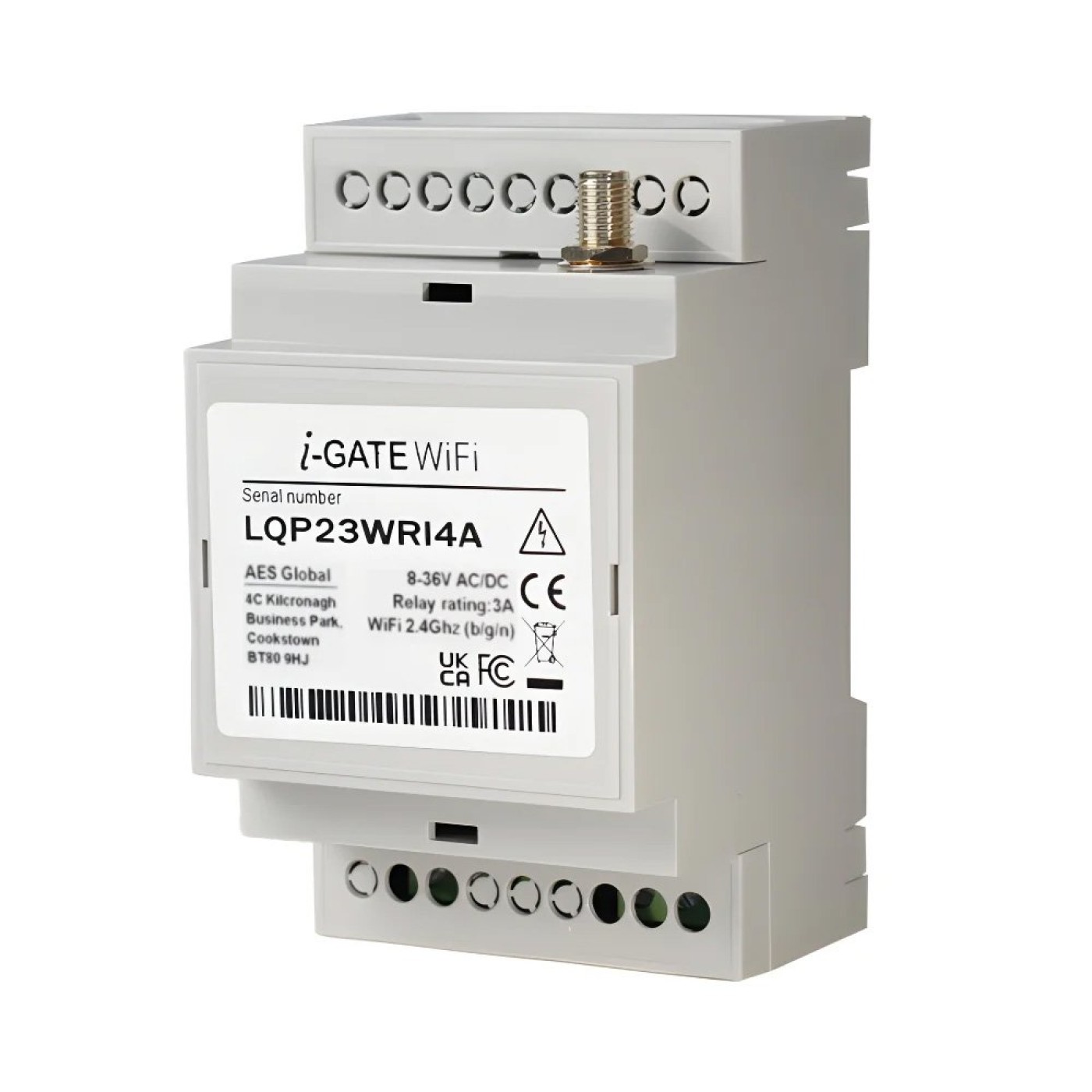 AES iGate-WiFi IP Gate Opener 1 Relay Output DIN Rail Fitting - IGATE ...