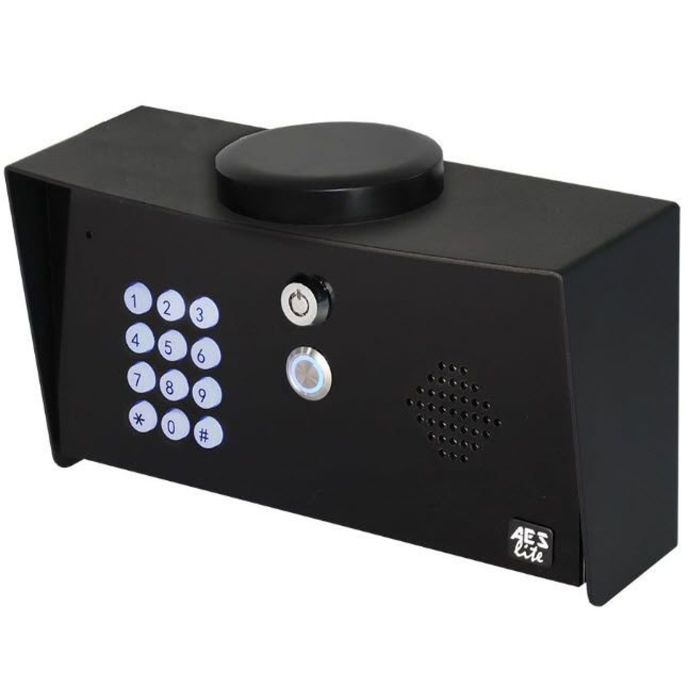 AES Cellcom Lite Pedestal Cellular Intercom with Keypad (Black) - LITE-GSM-PBK-US - Gate Opener ...
