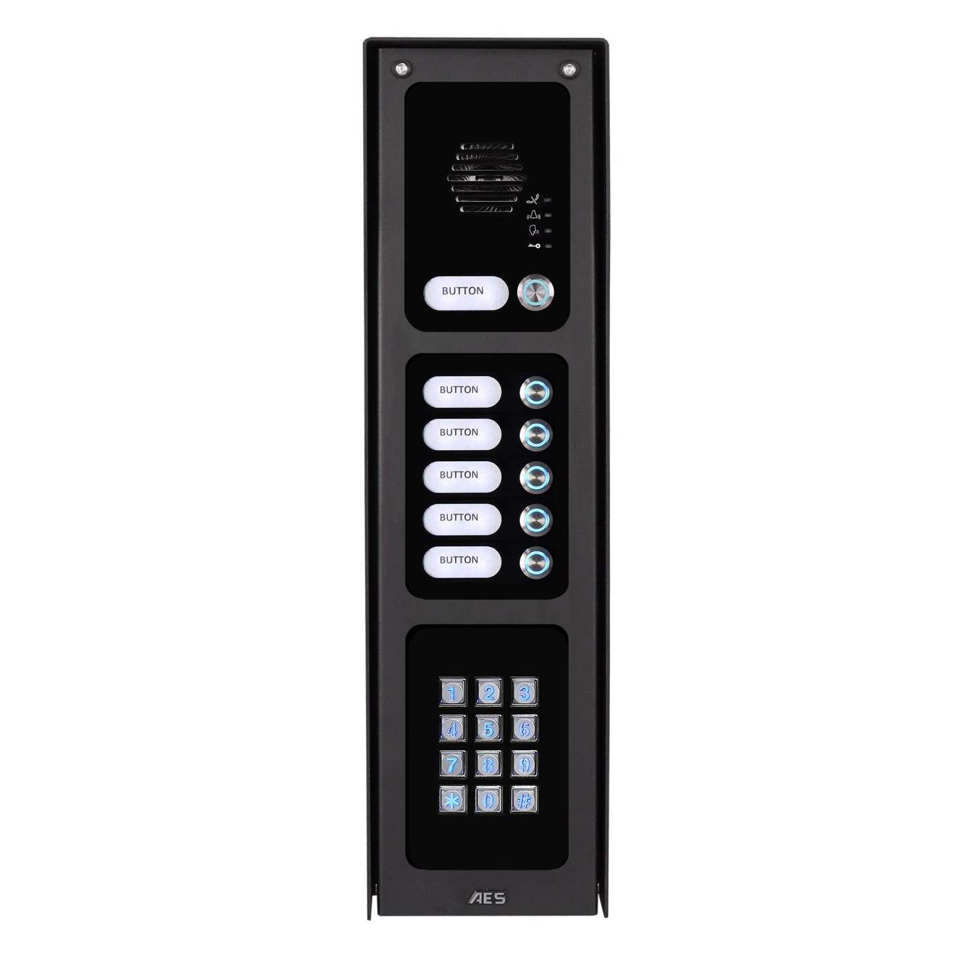AES Assembled Cellular Imperial 6 Button Intercom Unit with Keypad ...
