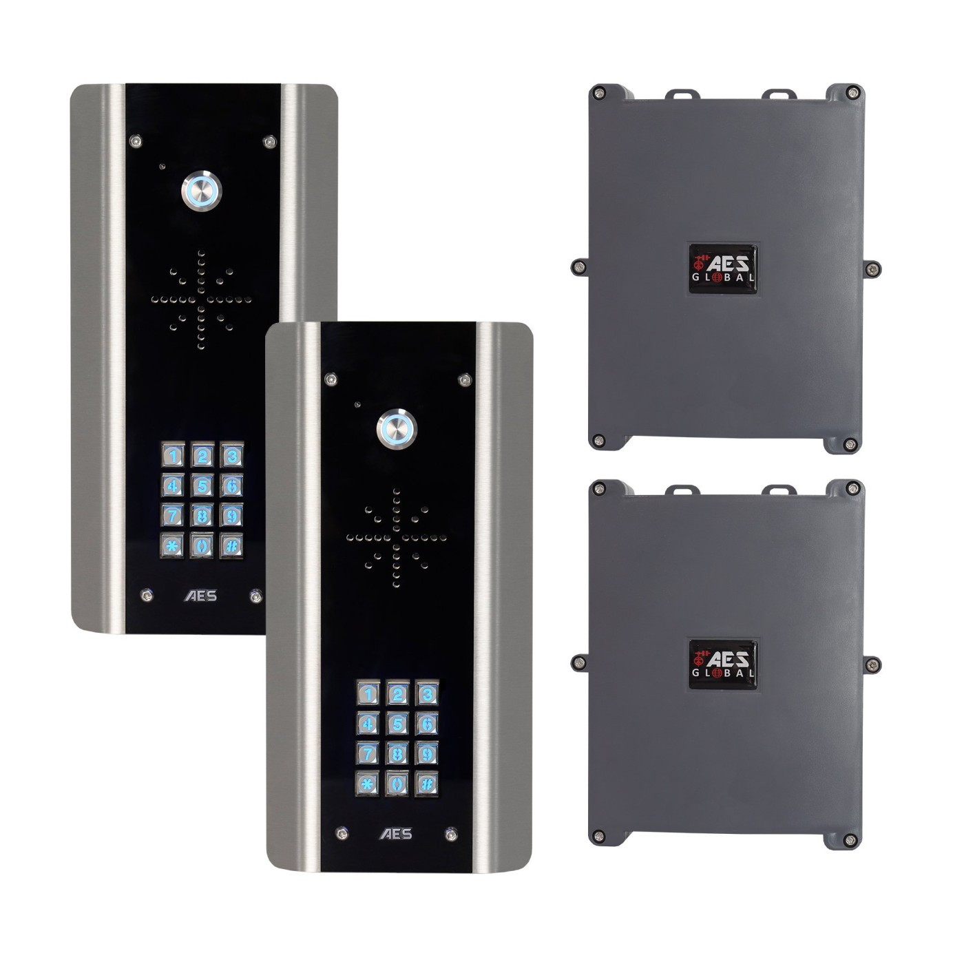 AES Cellcom PRIME7 Architectural Dual Height 4G Cellular Intercom with ...