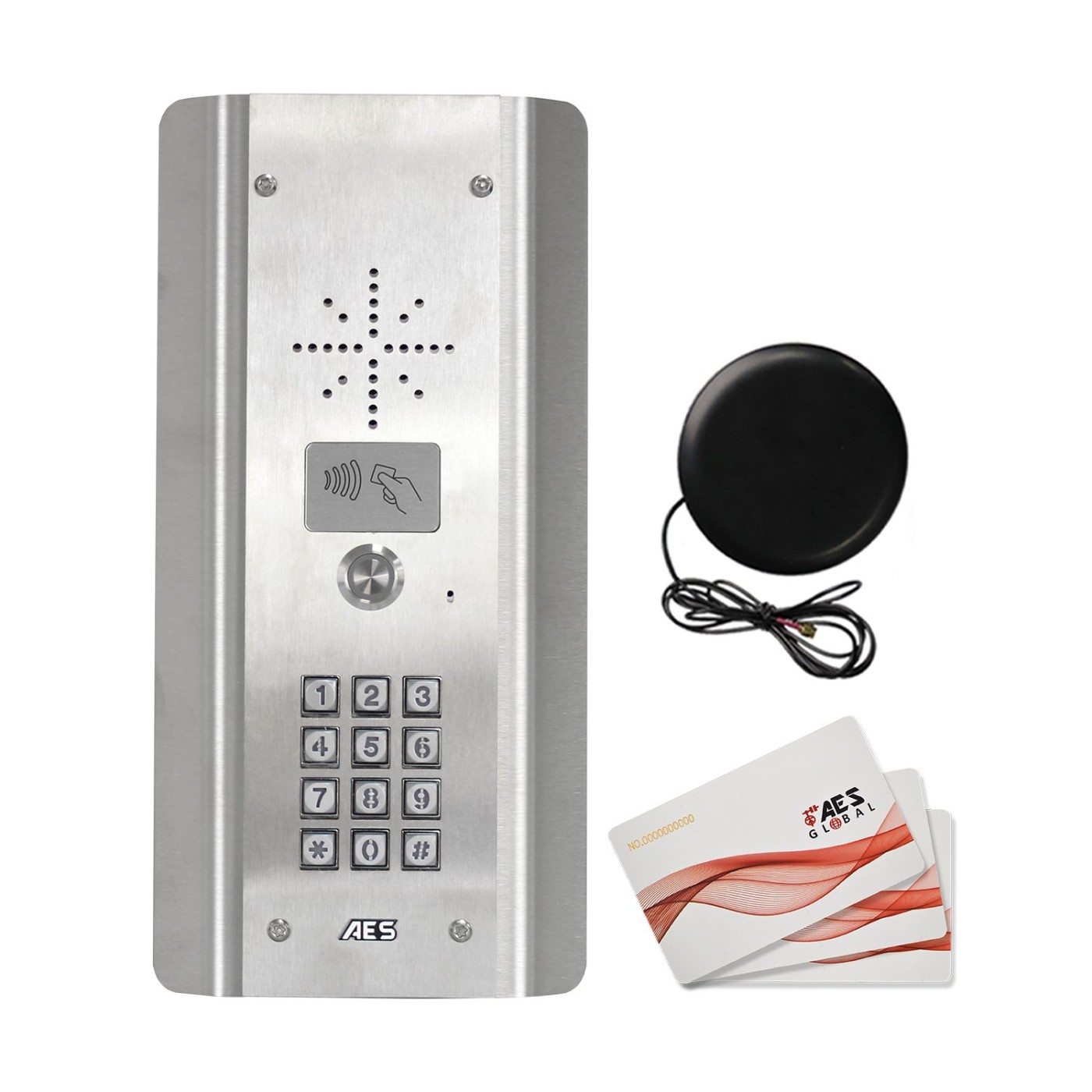 AES 1-Button Cellcom PRIME 4G Stainless Steel Architectural w/ Keypad & Prox (US & Canada ...