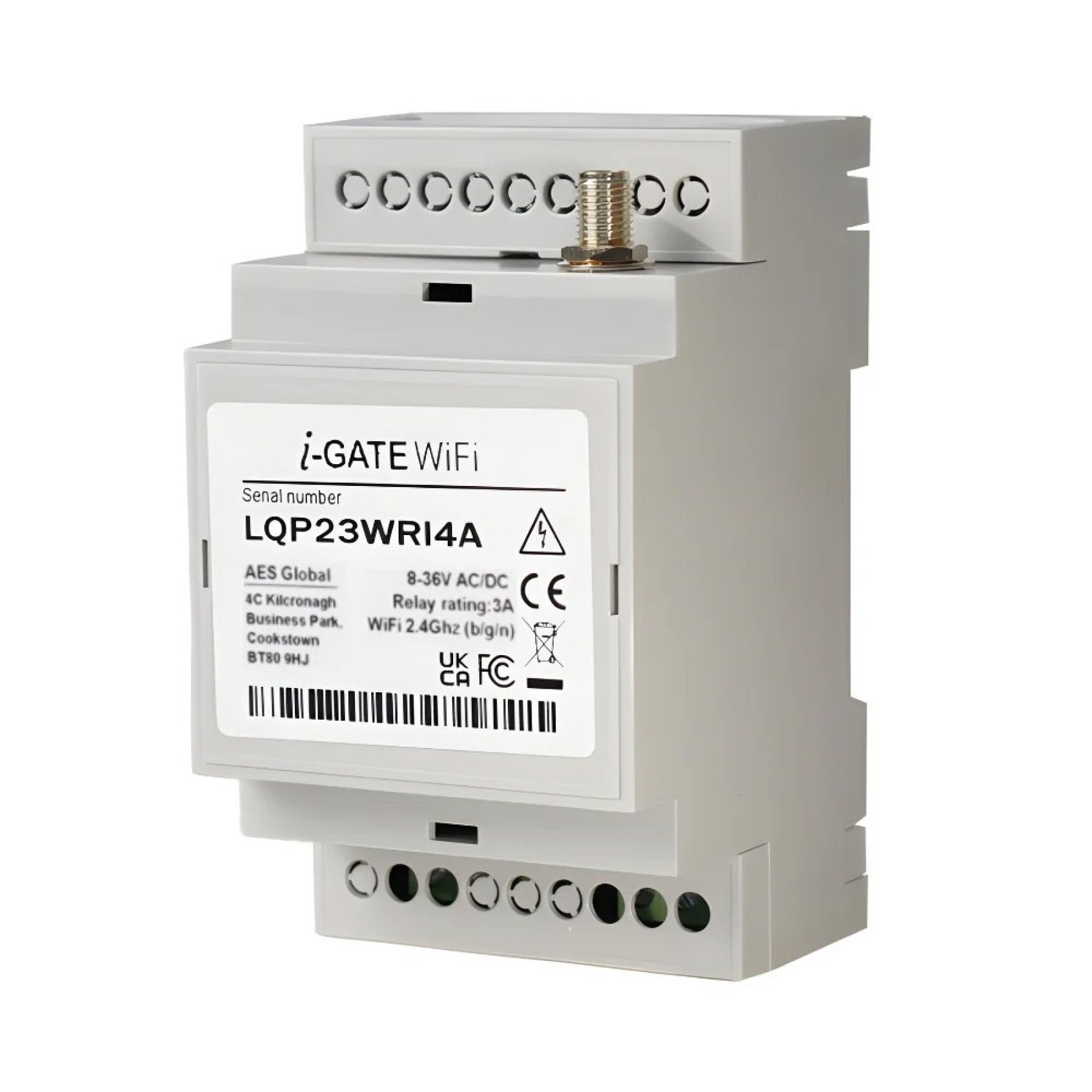 AES iGate-WiFi IP Gate Opener 1 Relay Output DIN Rail Fitting - IGATE ...