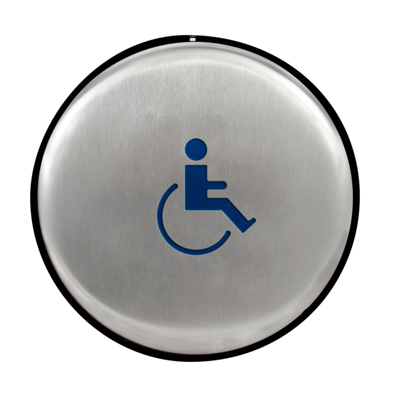 BEA 6" Round Push to Open Panther Plate (Accessibility Logo Only, 900 ...