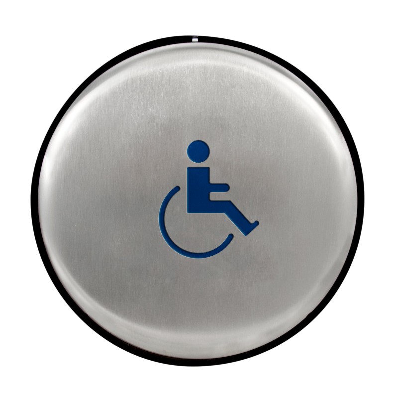 BEA 6" Round Push to Open Panther Plate (Accessibility Logo Only, 900 ...