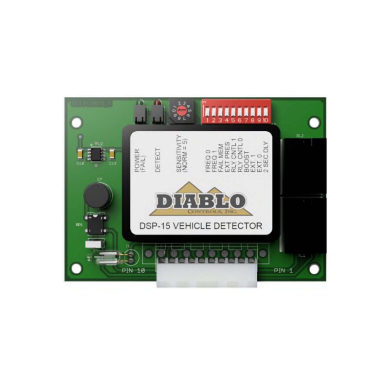 Diablo 10-30V AC DC Dual Relay with Female Connector - DSP-15-LVF - Gate Opener Safety