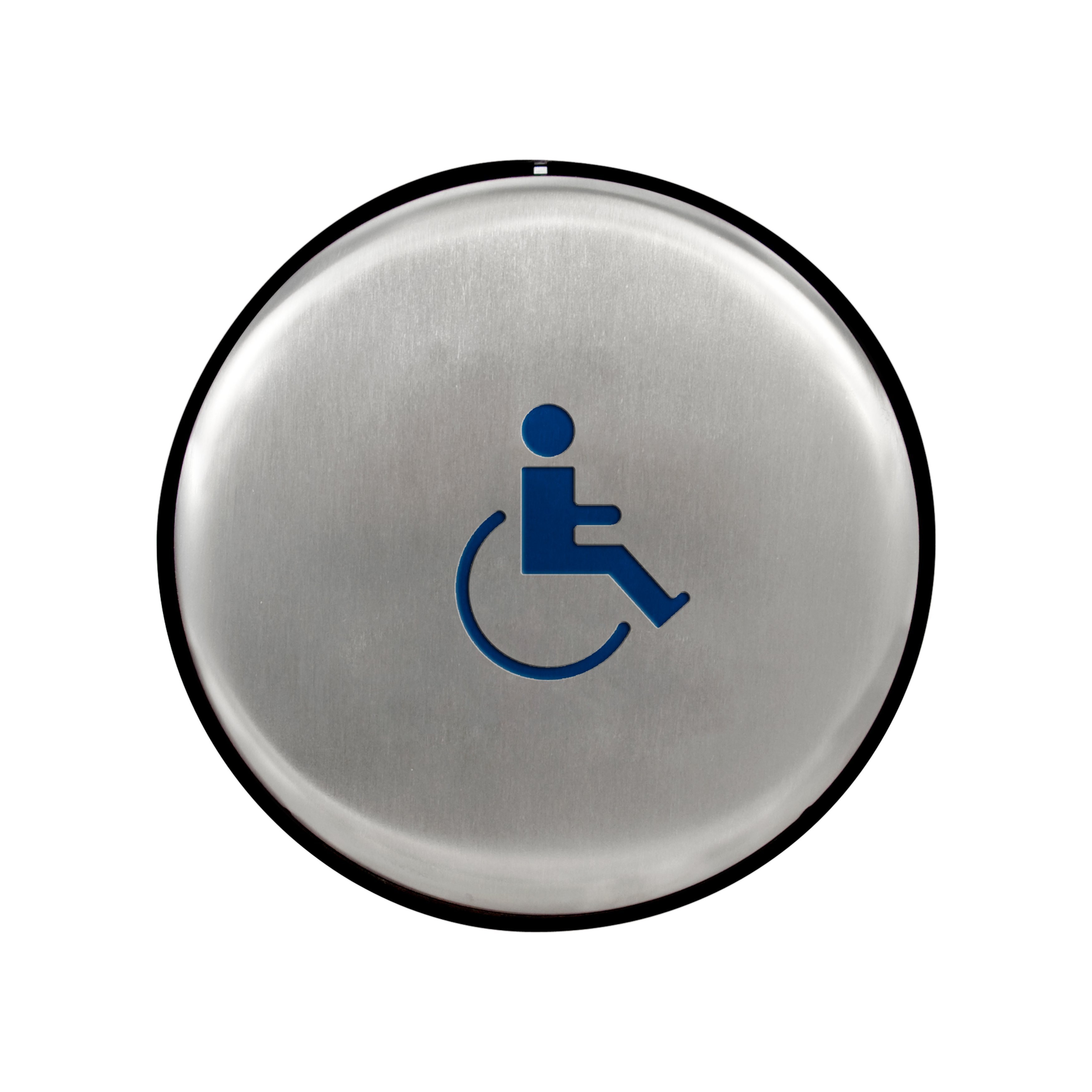 BEA 4.75" Round Push to Open Panther Plate (Accessibility Logo Only ...