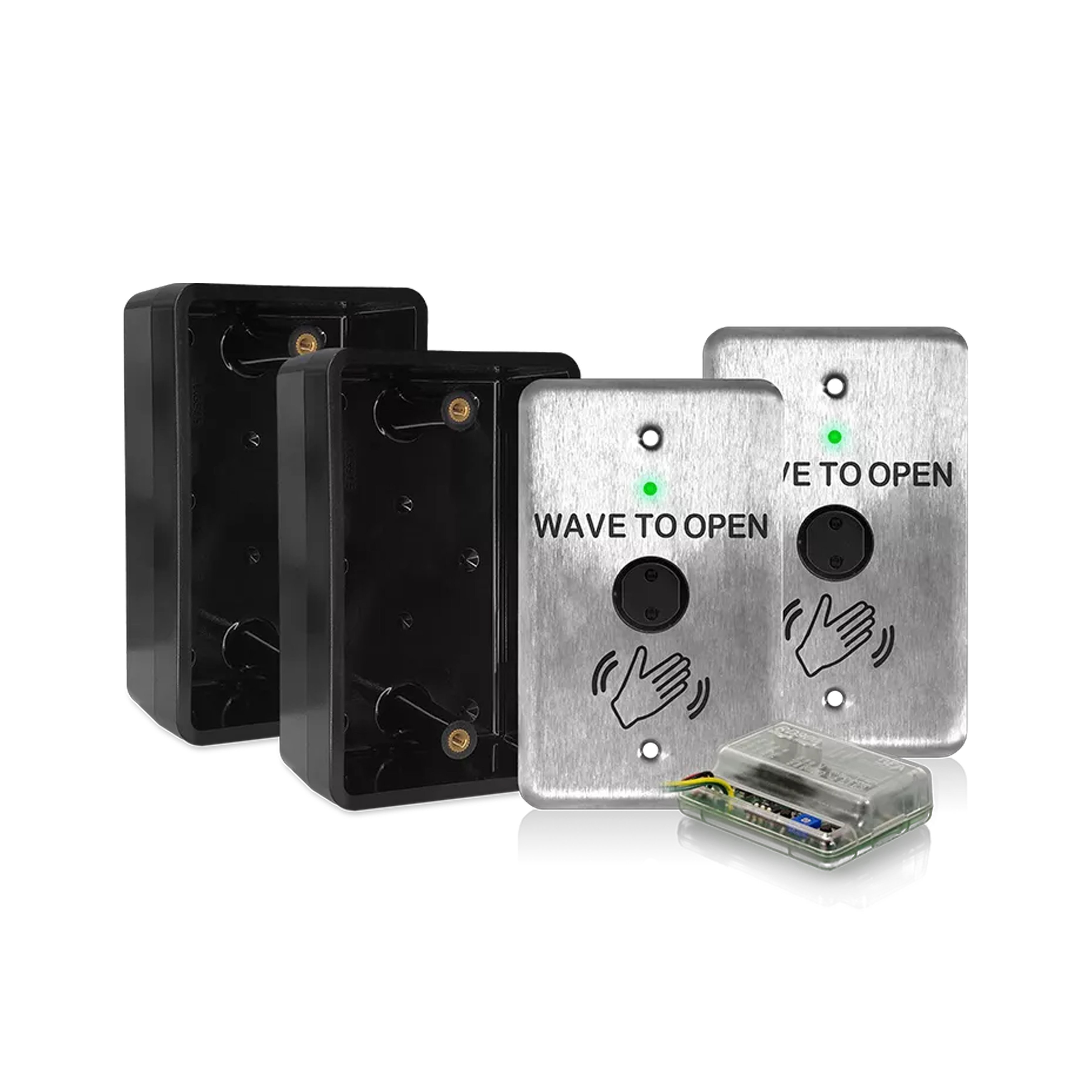 BEA MS51 Wireless "Wave to Open" Single Gang Kit (Text & Logo, Includes ...