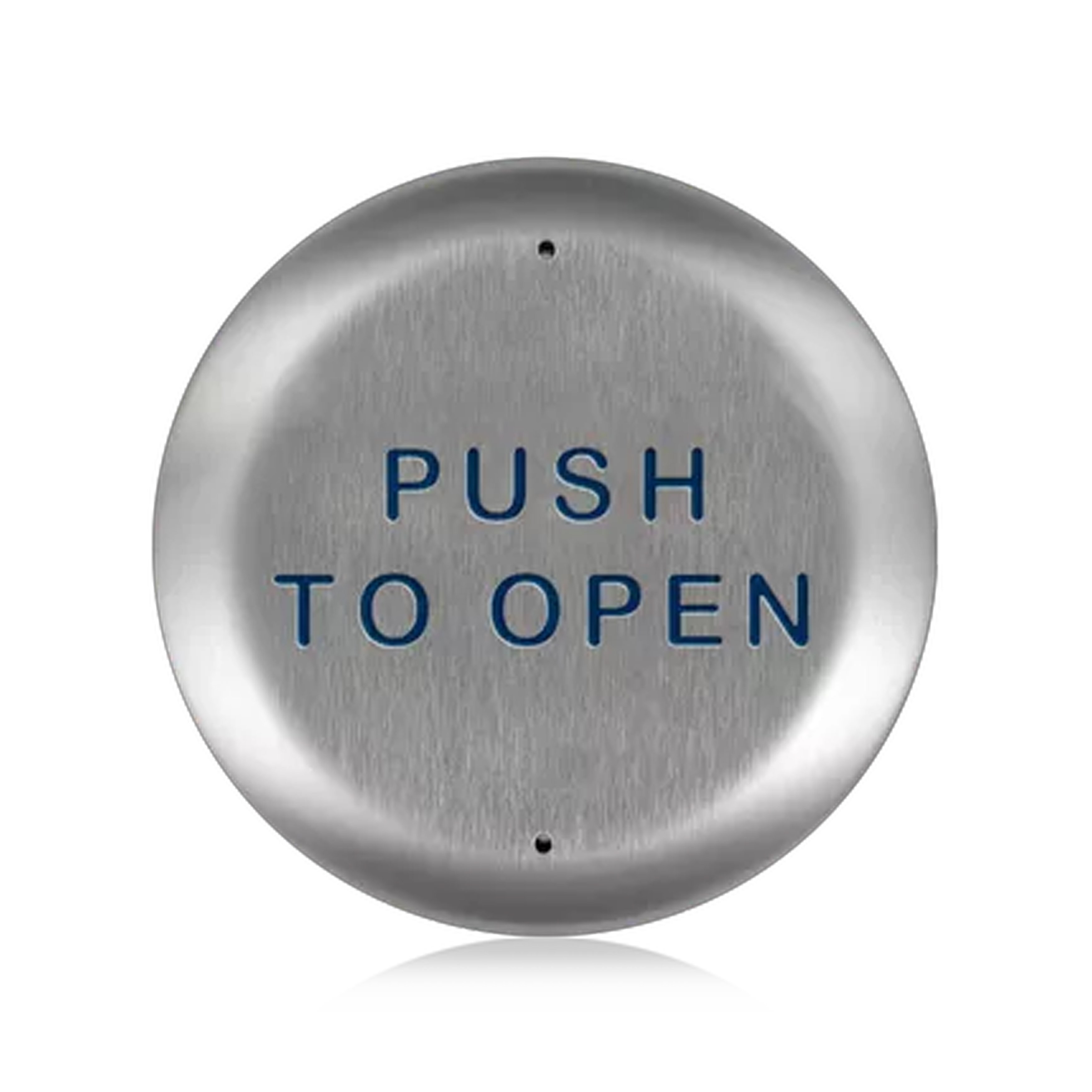 BEA 4.5" Round Stainless Steel "Push to Open" Push Plate (Text Only ...