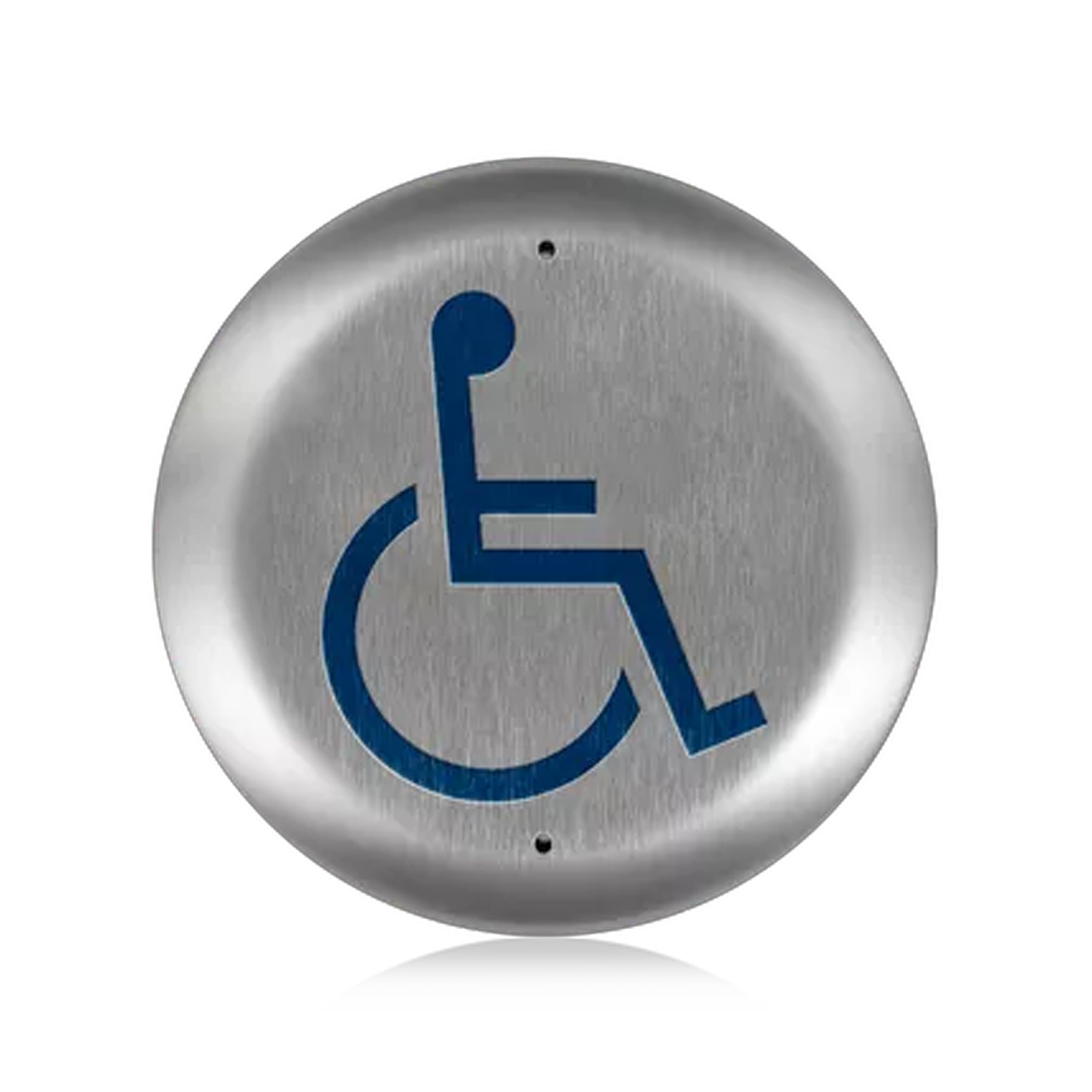 ADA Compliant BEA 4.5" Round Stainless Steel "Push to Open" Push Plate ...