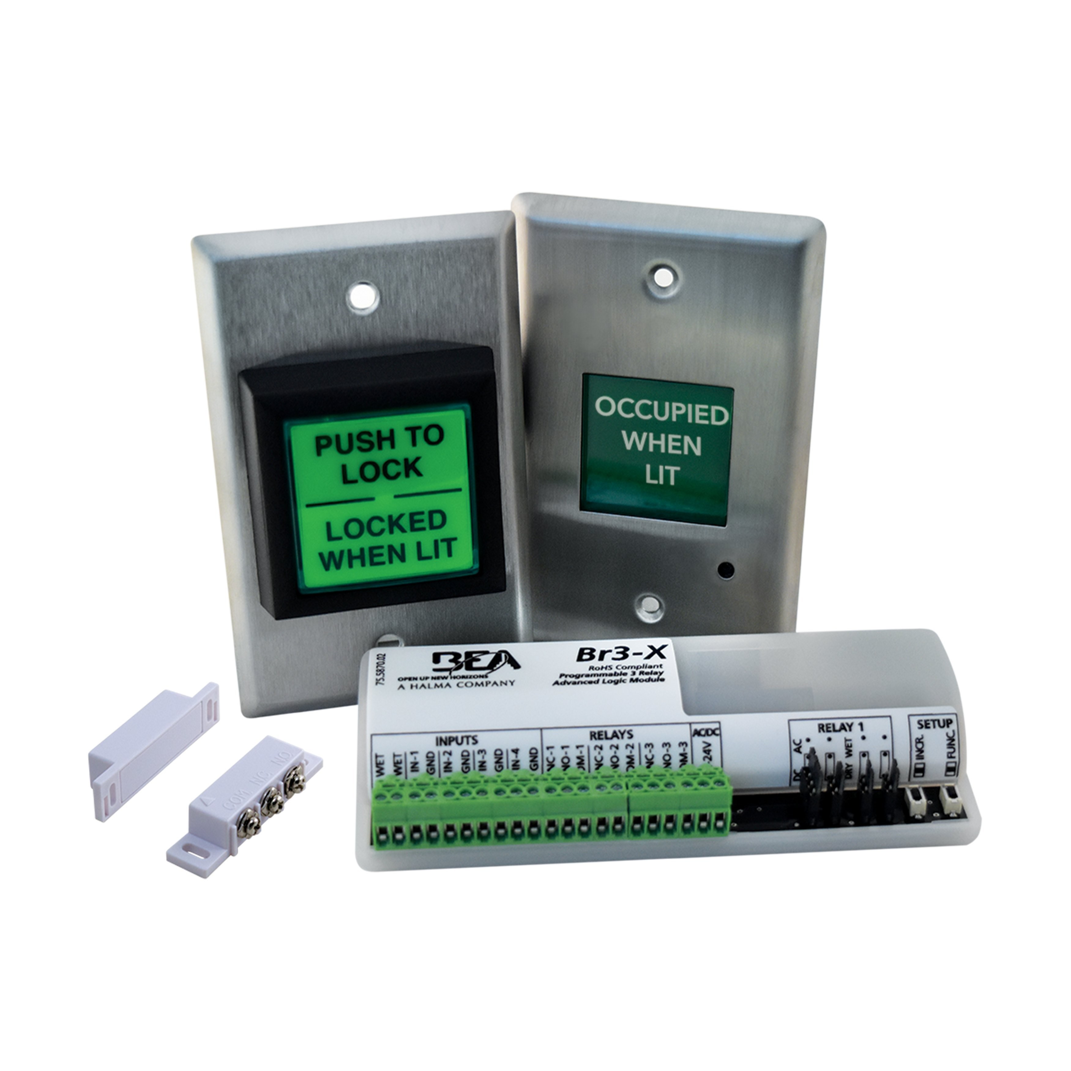 BEA Restroom Kit with Push Button, LED Sounder, Actuator, & Sign ...