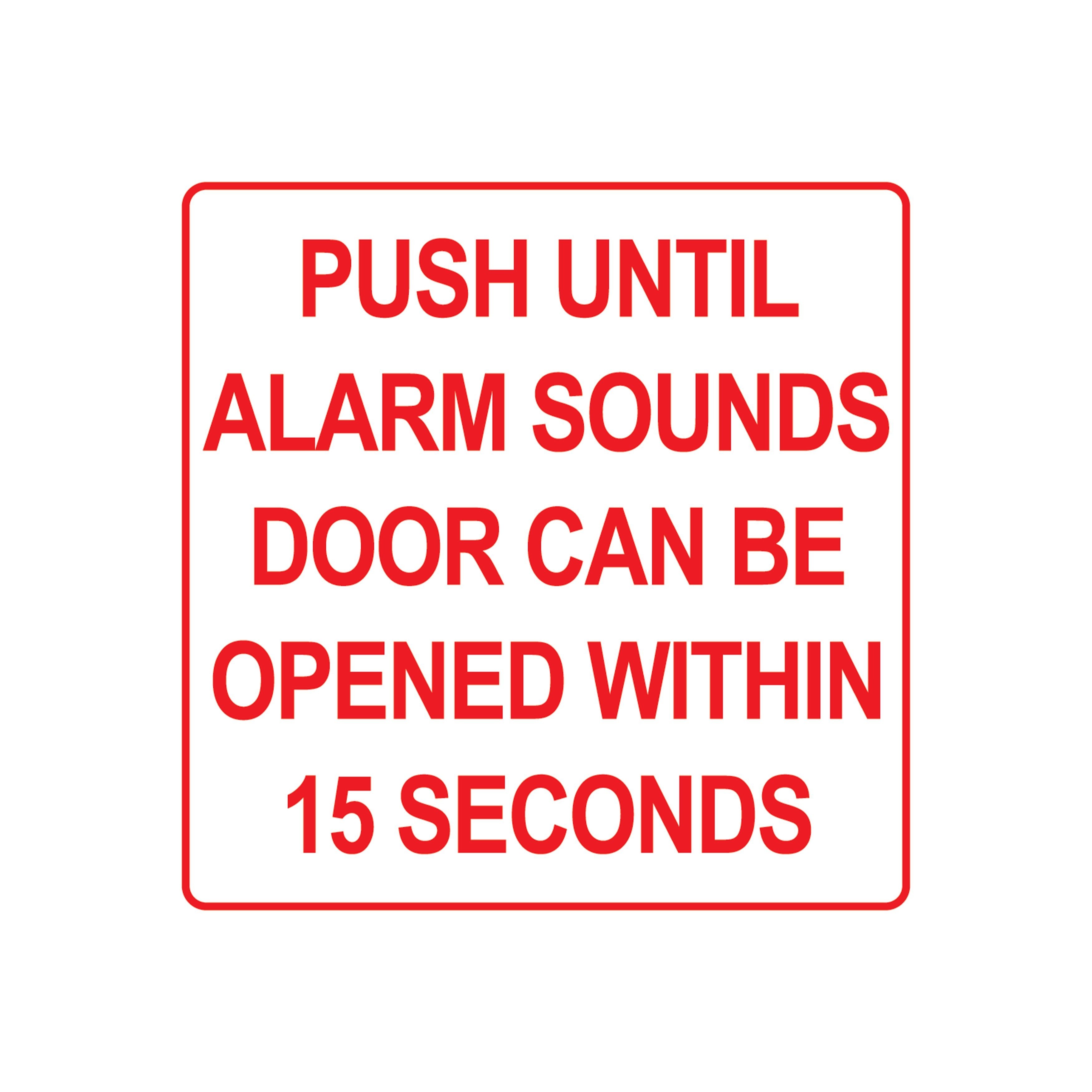 BEA Signage for Delayed Egress - 50-0336 - Gate Opener Safety