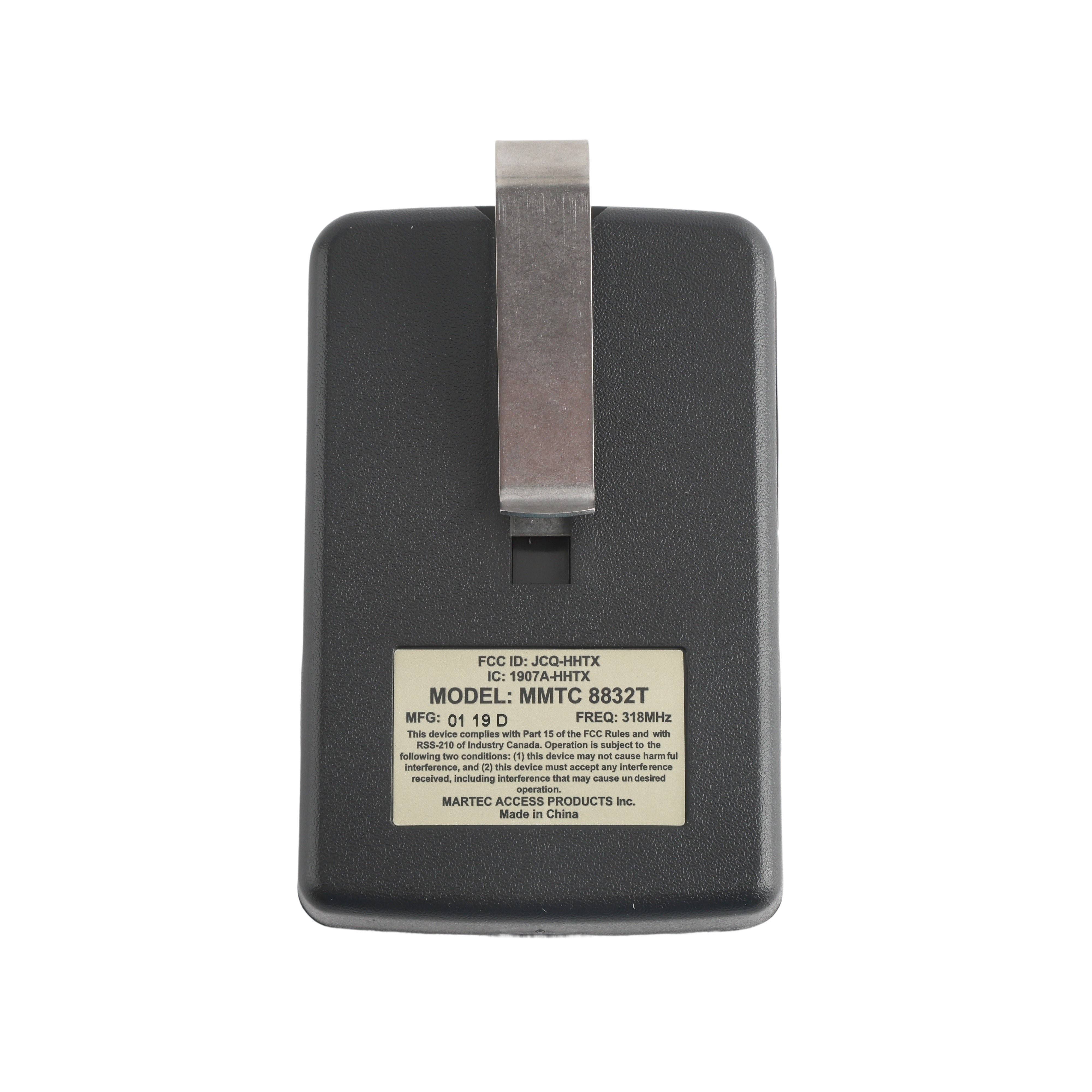 MMTC 2-Button Gate or Garage Door Opener Remote Transmitter - 8832T ...