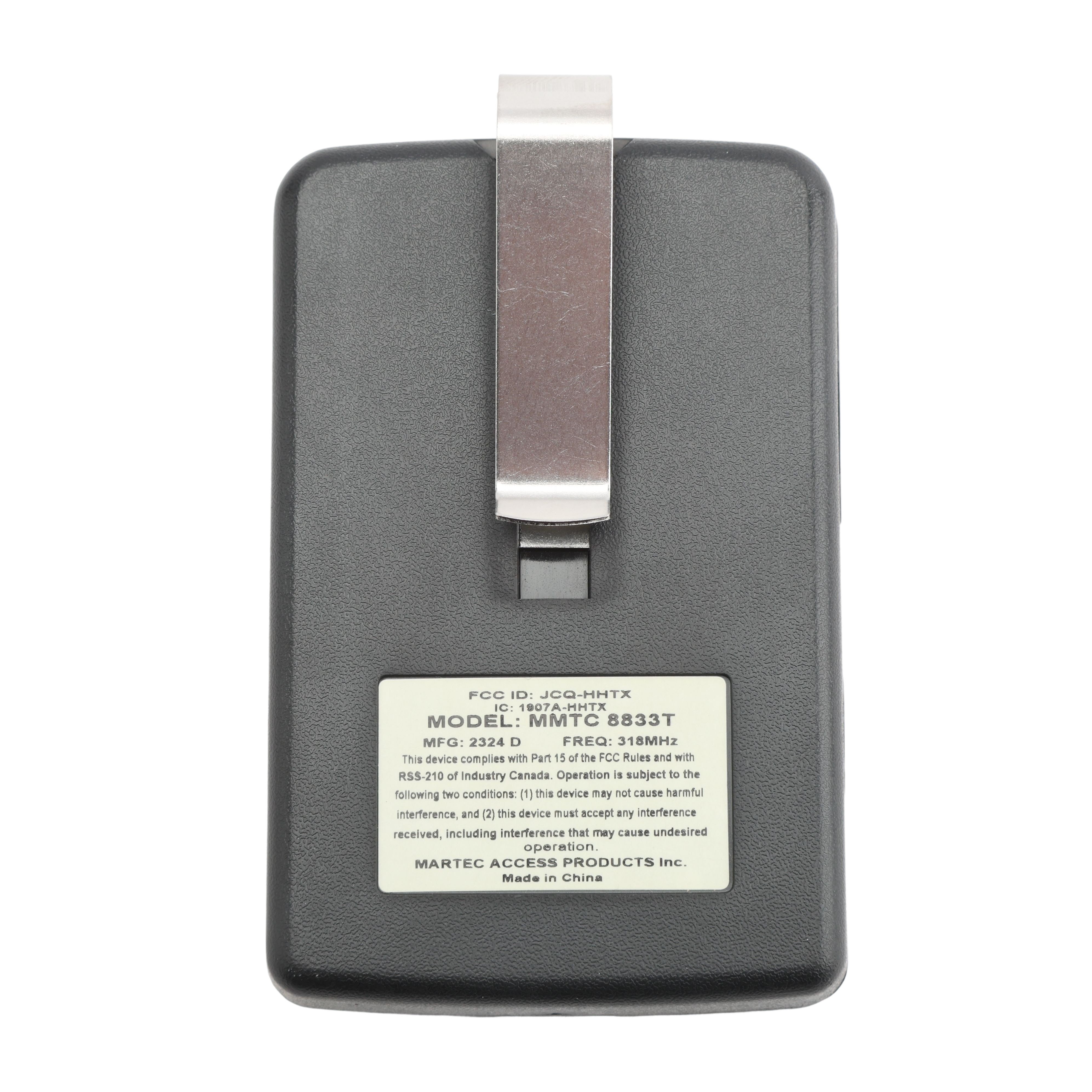 MMTC 3-Button Gate or Garage Door Opener Remote Transmitter - 8833T ...