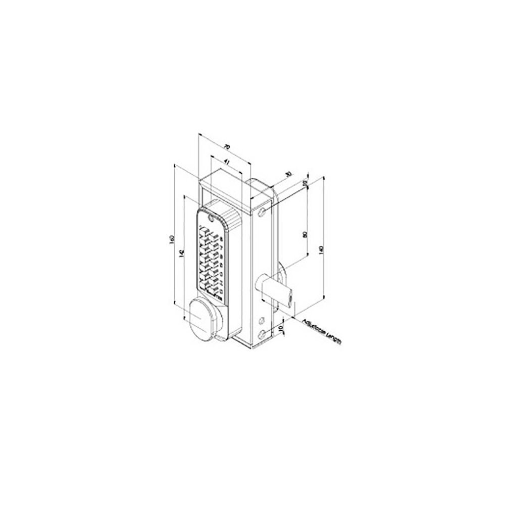 GateMaster Superlock Digital Pad for 10-30mm Gates (Right-Handed ...