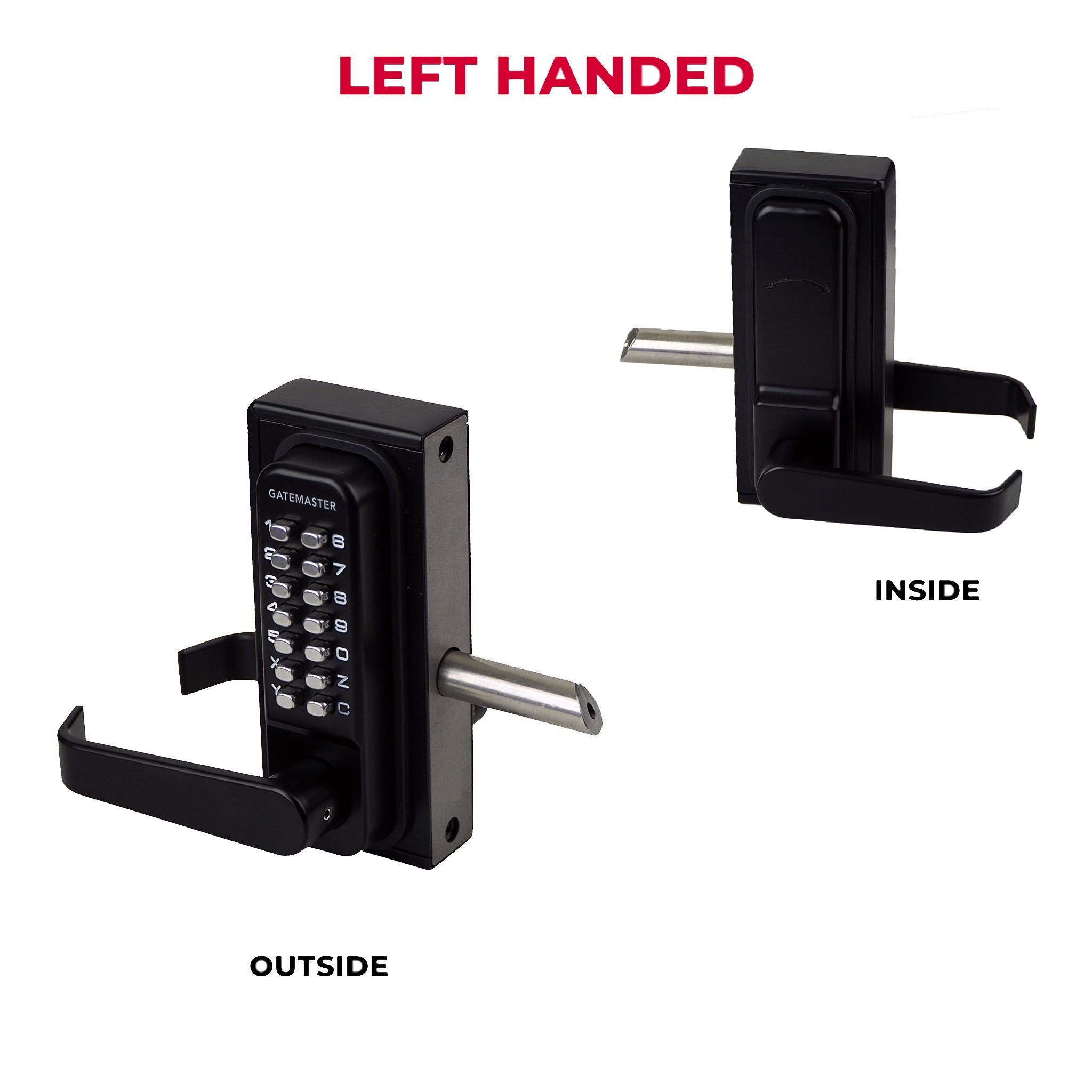 AES Gatemaster Superlock Digital Single Sided Lever Handle for 10-30mm ...