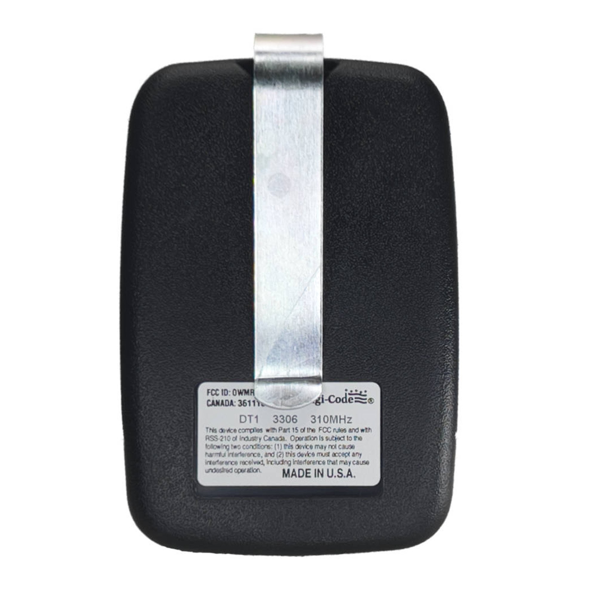 Digi-Code 1 Button Delta 3 Remote Keychain Transmitter, 310 MHz - DC-DT1 - Gate Opener Safety