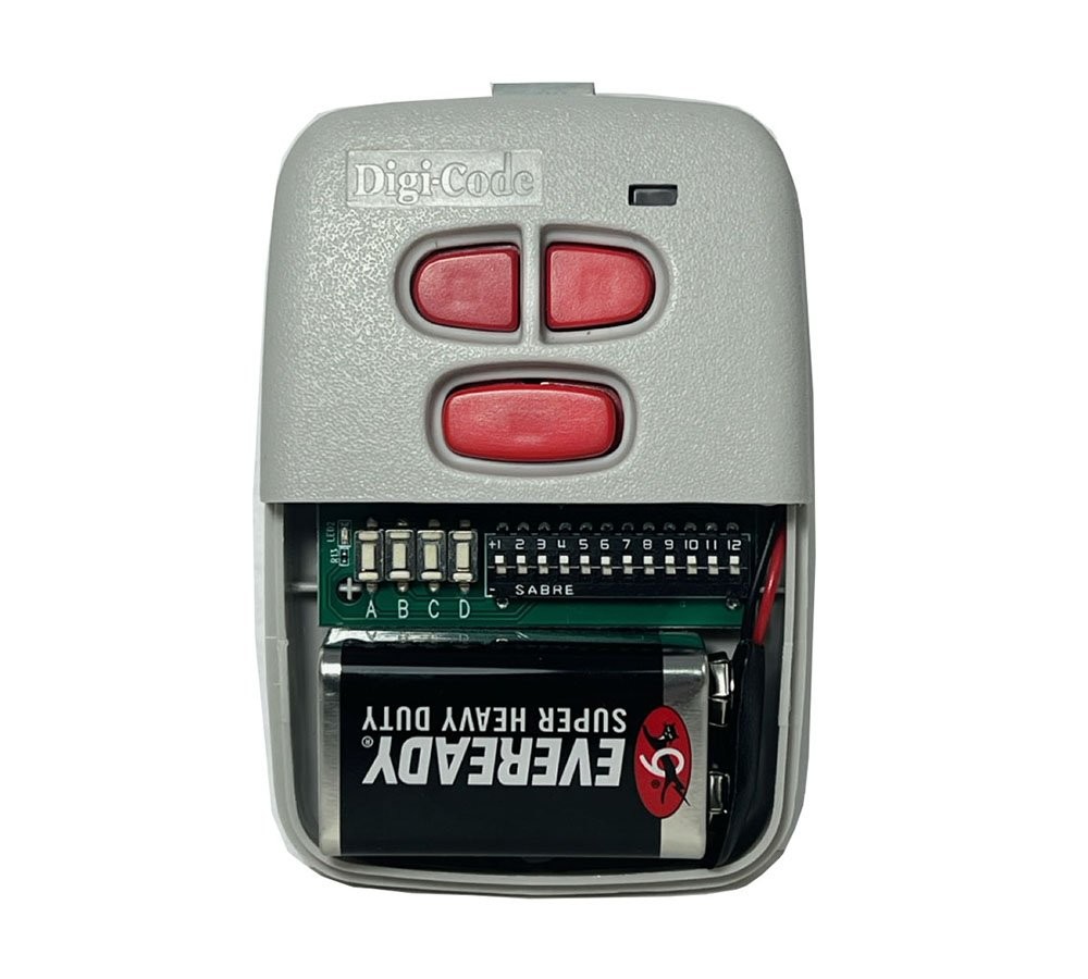 Digi-Code 315/390 MHz Three Button Genie Universal Visor Remote - DC ...