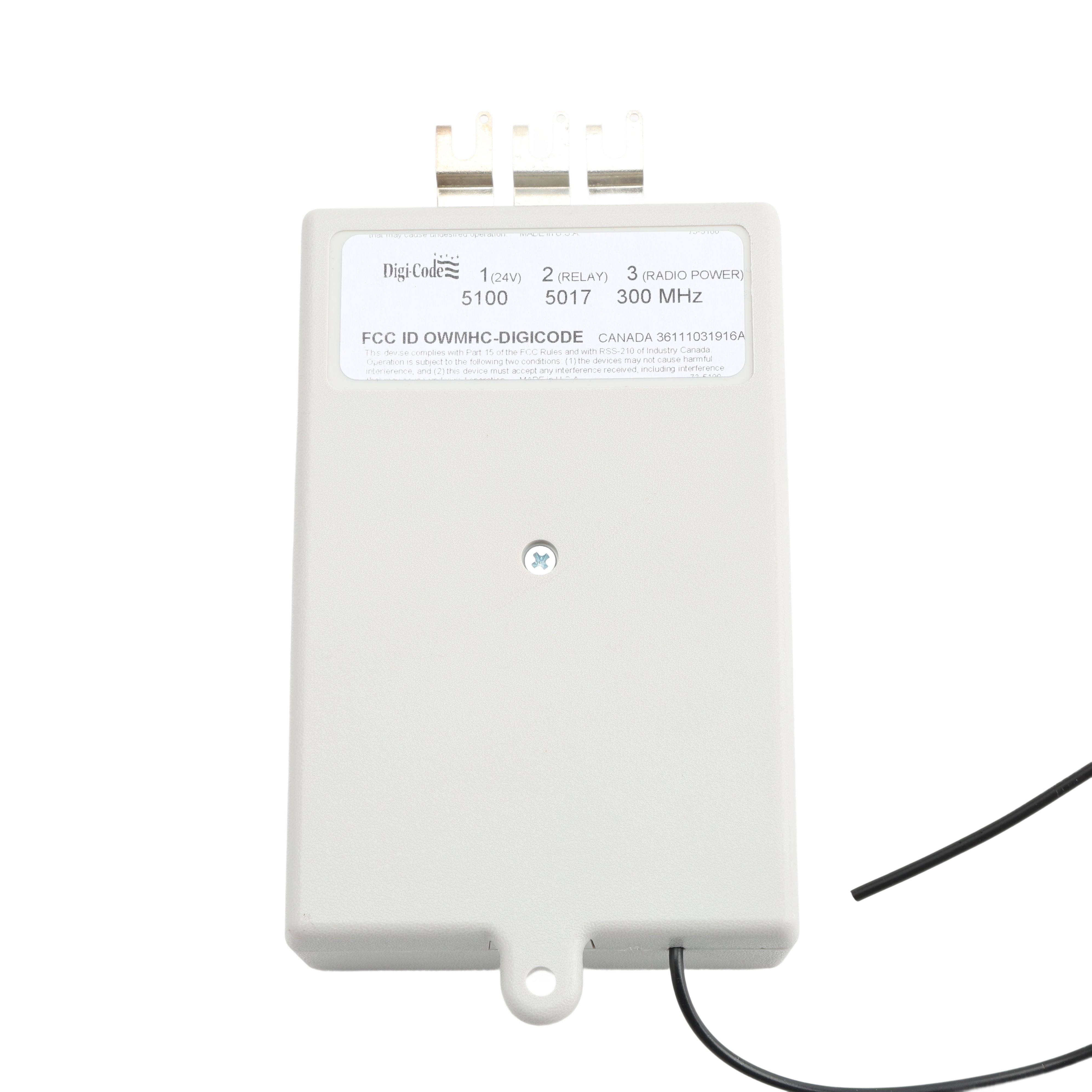 Digi-Code 3 Tab Garage Door Opener Receiver, 300 MHz - DC5100 - Gate ...