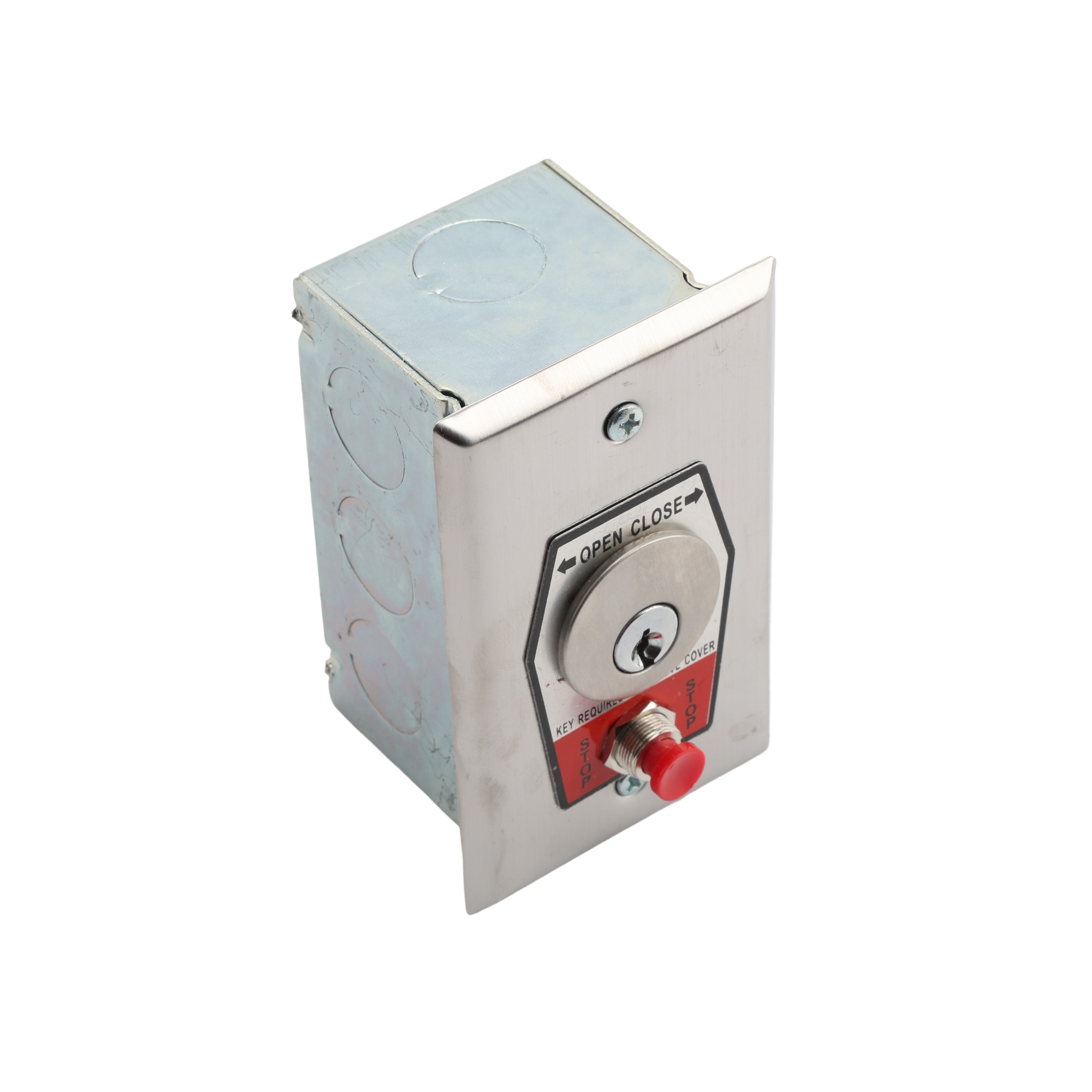 Exterior Flush Mount Keyswitch with Stop Button - MMTC HBFSX - Gate ...