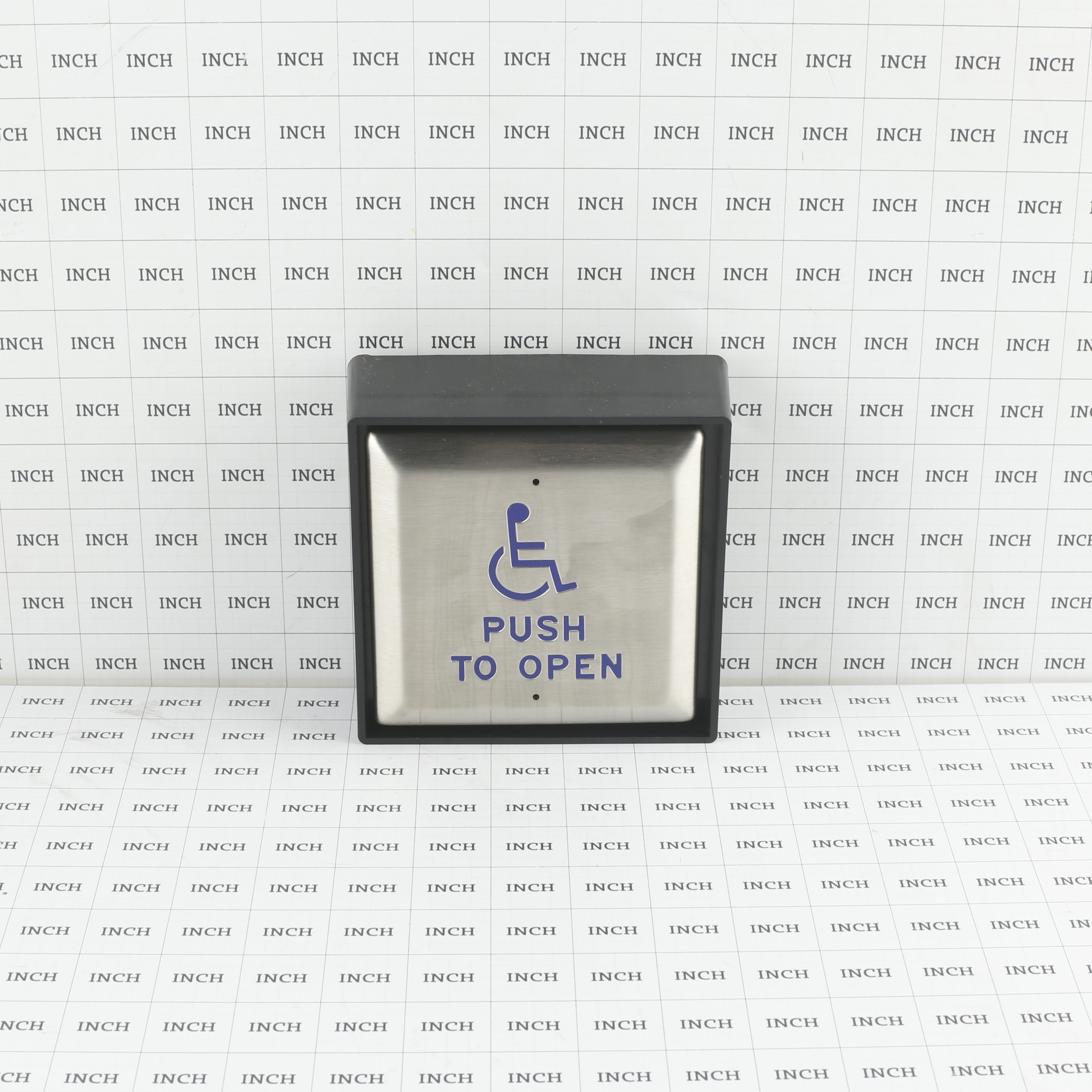 ADA 4" Square Exit Handicap Logo Push to Open Button - Stainless Steel ...