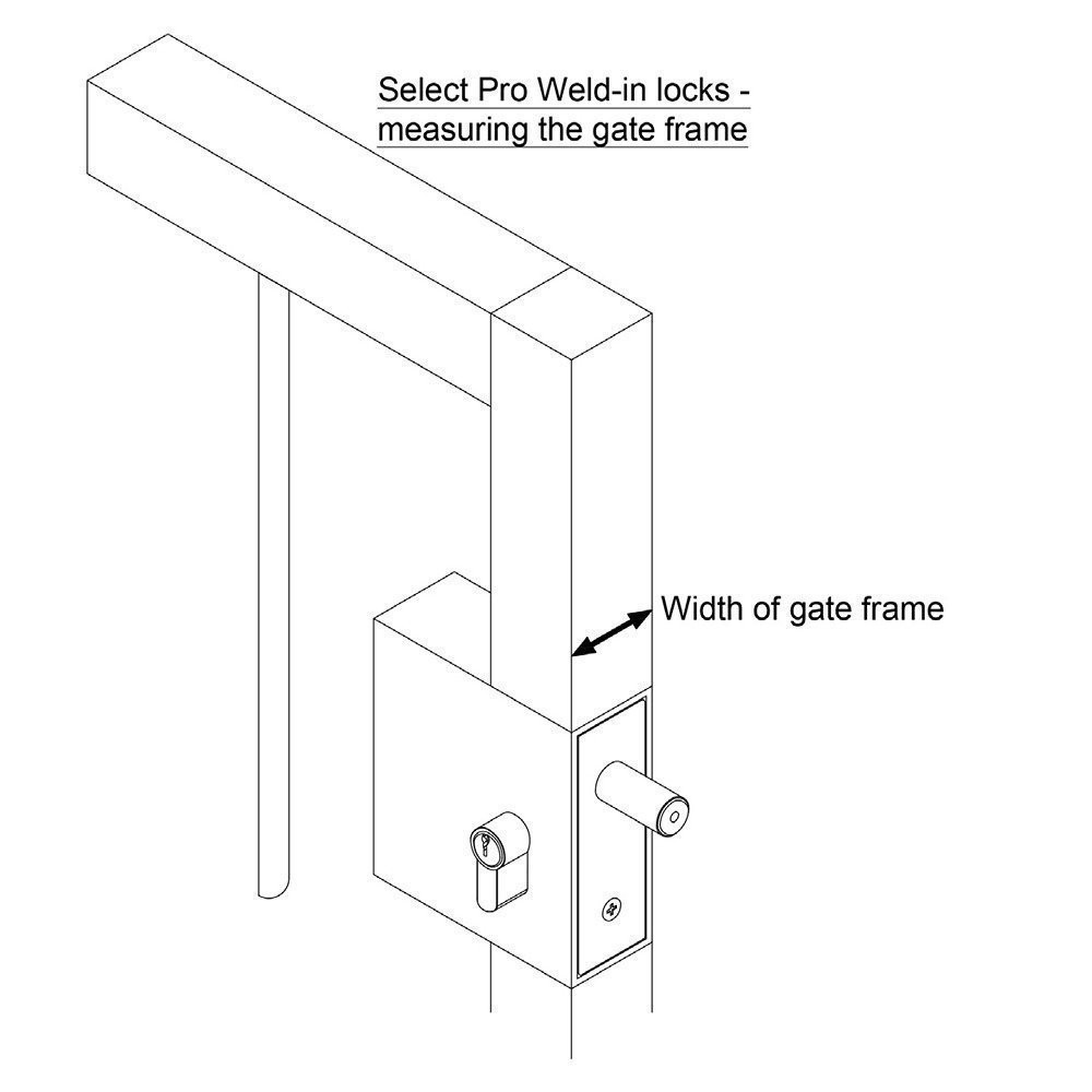 AES Gatemaster Weld-In Keyed Deadlock, 30mm Case Width - SWD1630 - Gate ...