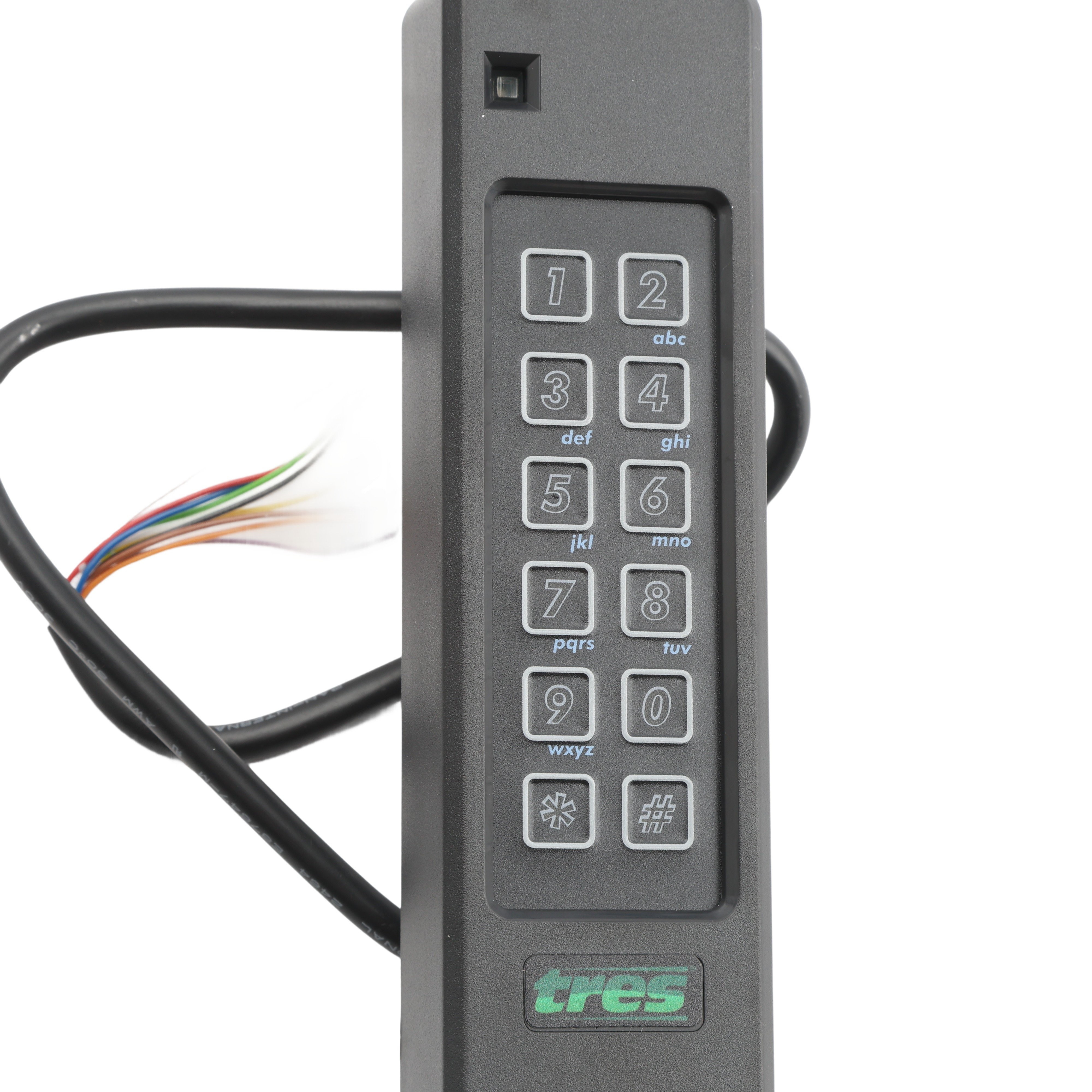 EMX TRES Proximity Reader/Keypad With 5" Read Range, 26-Bit Wiegand Output & HID or AWID Formats ...