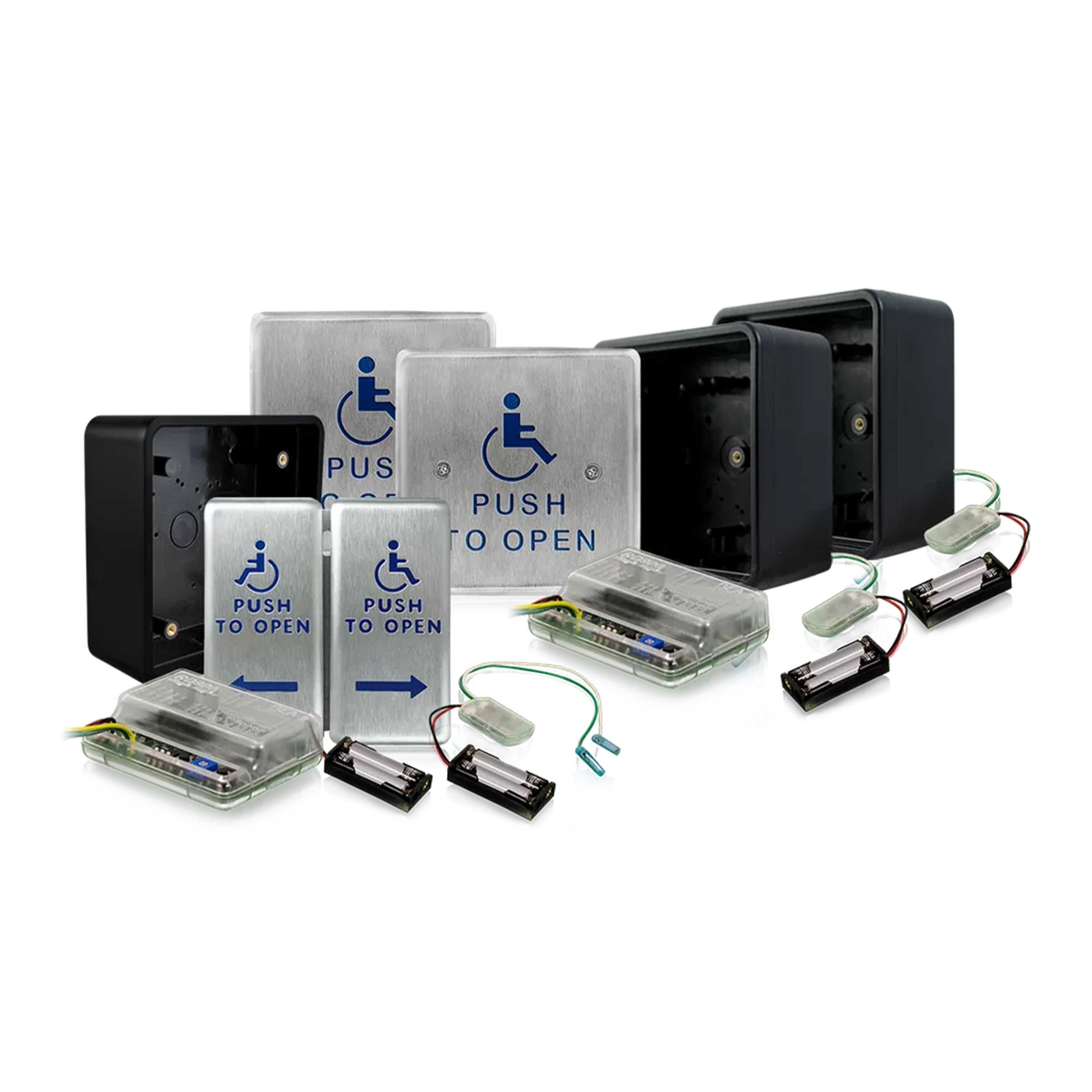 BEA Vestibule Push Plate Package 900 MHz Wireless (Vestibule Plate, 2 ...