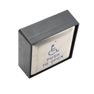 ADA 4" Square Exit Handicap Logo Push to Open Button - Stainless Steel ...